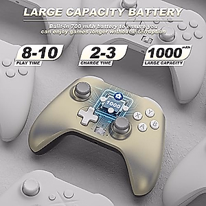 Dinosoo Special Edition Wireless Controller for Xbox Series X/S/Xbox One/Xbox One S/One X, and Android PC, Built-in Dual Vibration TURBO Function 3.5mm Headphone Jack Macro Function（Lunar Shift）