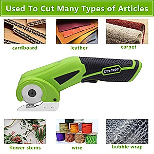 Cevhzoe Cordless Electric Scissors - WX010X 4V ZipSnip Cordless Electric Cutter, Rotary Cutter for Cloth Fabric Leather and Carpet, Multi-Cutting Tools with Storage Box