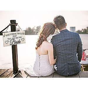 CAKIROTS Wedding Party Engagement Decoration Love Bride Friendship Sign Decor Rope Signs Flower Girl Hanging Plaque Gift 10x6 Inches