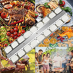 Plowo Grill Briquette Tray for Viking Grill, Heavy Duty Stainless Steel Heat Plate Gas Replaces for Viking Part 032381-000, Burner Cover Flame Tamer, 21-1/2" X 5-1/2", BBQ Repair Kit