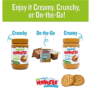 Peanut Free Tree Nut Free Natural No Stir Spread – WOWBUTTER – Award Winning Vegan Plant Protein Food made with Non-GMO verified Whole Soy – (Creamy, 1.1 Pound (Pack of 6))