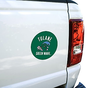 Tulane University Green Wave Automotive Car Refrigerator Locker Vinyl Circle Magnet