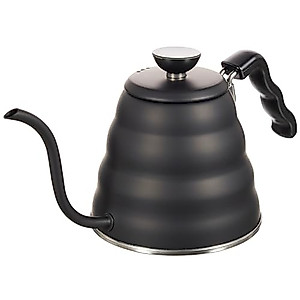 Hario V60 "Buono" Gooseneck Coffee Kettle, 1.2L, Stainless Steel, Matte Black