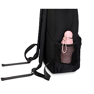 Joymoze Women Fashion Lightweight Laptop Backpack Big Student Backpack Black