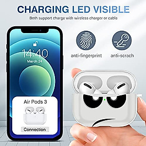 Youtec for Airpods Pro Case, Don't Touch Me for Airpods Pro Cover with Keychain Soft Cute Shockproof Cover for Women Men Compatible with for Airpods Pro 2019 Charging Case -Transparent