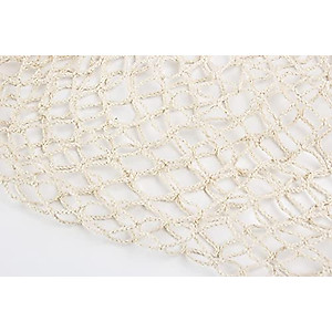 [2 Pack] Premium Mesh Grocery Bags, Reusable Produce Bags, Long Handle Net Tote Bags, 100% Cotton String Bags, Fruit and Vegetable Bags, Beige (Portable/Washable/Durable)