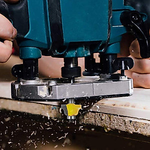 JIUNENG Carbide Tipped Router Bit Set with 1/4" Shank, Router Bit Kit for DIY, Woodworking Project, 15 Piece Set