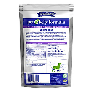 The Missing Link Pet Kelp Canine Joint & Bone 8oz Superfood Powdered Supplement, Organic & Limited Formula Supports Mobility for Adult & Senior Dogs
