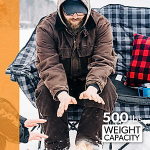 Kuma Outdoor Gear Bear Buddy Heated Chair, 39D x 10W x 10H Inch, Red/Black