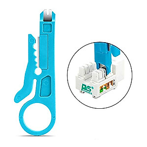 Mini Wire Stripper, 6 Pcs Network Wire Stripper Punch Down Cutter for Network Wire Cable, RJ45/Cat5/CAT-6 Data Cable, Telephone Cable and Computer UTP Cable