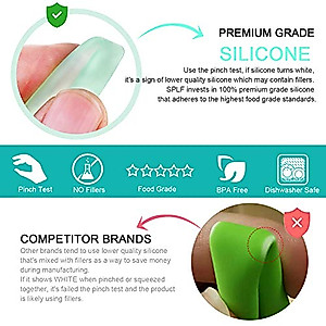 SPLF 12 Pack Reusable Silicone Straws for Toddlers & Kids-BPA Free Translucent Collapsible Straws with Cleaning Brushes & Case for 20/30 oz Tumblers RTIC/Yeti, Eco-friendly, no Rubber Tast