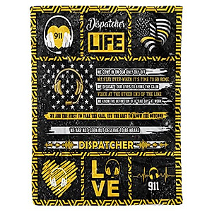 VTH GLOBAL Custom Dispatcher Fleece Sherpa Throw Blanket Customized Christmas Birthday Wedding Anniversary Engagement Custom Fiancee Presents from Electrical Journeyman Lineman Husband Fiance