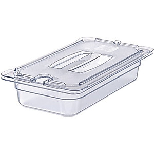 Carlisle FoodService Products Plastic Food Pan 1/3 Size 2.5 Inches Deep Clear