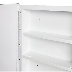 IDYLLOR Plastic Medicine Mirror Cabinet for Bathroom 16 x 20 inch, Surface and Recessed Mount