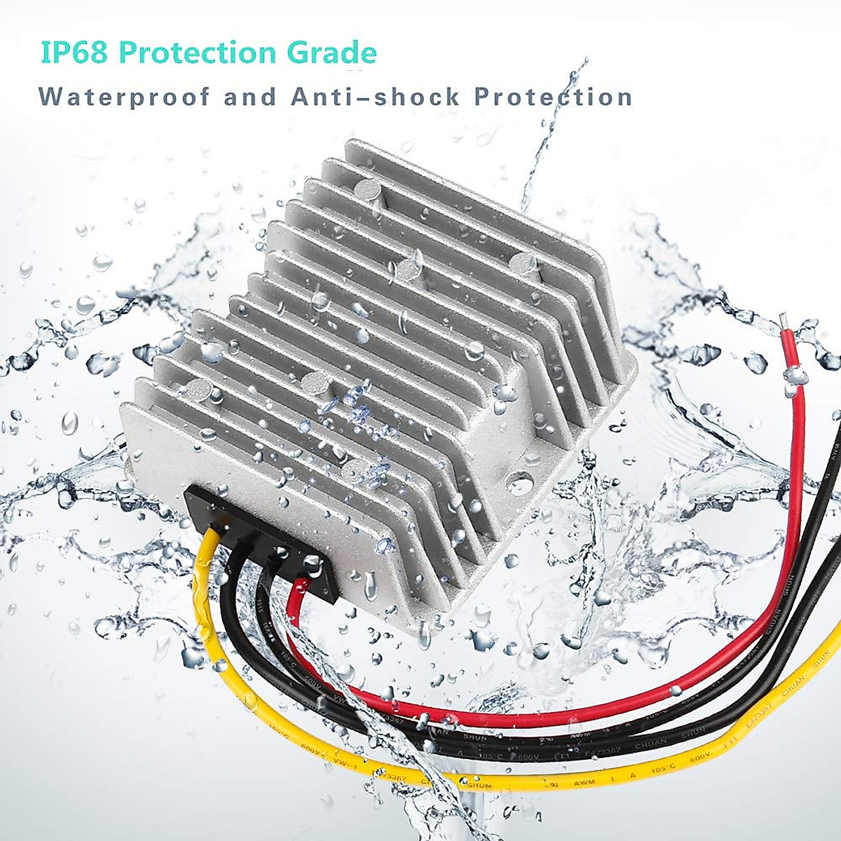 DC Buck Converter 10A Golf Cart Voltage Reducer 72 Volt to 12 Volt 120 Watt DC-DC Converter Step Down Voltage Regulator for Golf Cart Auto Car Truck Vehicle Boat Solar System LED Display Fan