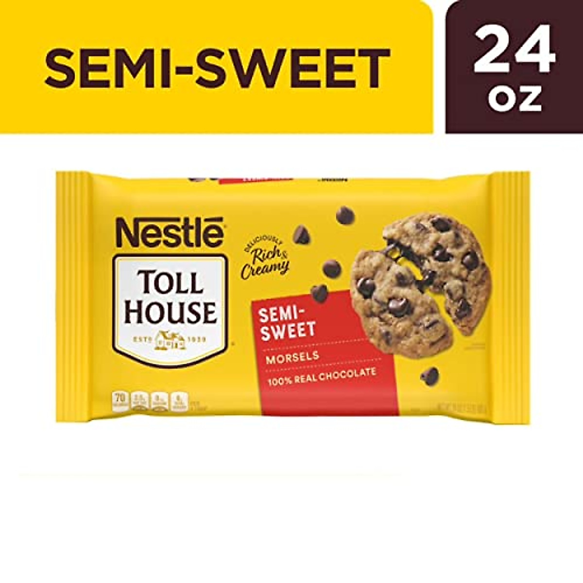 NESTLE TOLL HOUSE Semi-Sweet Morsels 12-24 oz. Bags