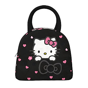 AOLDHYY EUONGEOCL Reusable Cute Anime Lunch Box Insulated Kawaii Lunch Bag Container For Women Adult Work Outdoor Travel Picnic Gifts