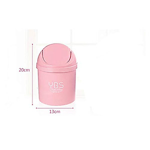 WOIWO 1 PCS Creative Desktop Trash Can Small Household Living Room Shake Lid Garbage Can Mini Kitchen Countertop with Lid Paper Basket （Color Random Send）