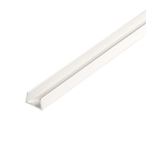 Outwater Plastics White 3/8'' Rigid PVC Plastic U-Channel/C-Channel 72 Inch Lengths (Pack of 10 Pieces, 60 feet Total)
