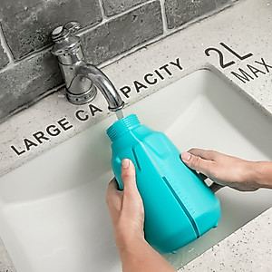 0.5 Gallon/2L Battery Powered Sprayer, T TOVIA Electric Sprayer with Adjustable Mist Nozzle and Extension Nozzle, USB Rechargeable Automatic Spray Bottle for Plants, Household Cleaning