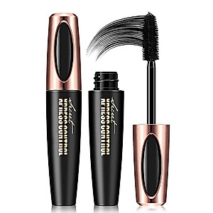 Secret Xpress Control 4D Silk Fiber Lash Mascara, Lengthening and Thick, Long Lasting, Waterproof & Smudge-Proof, All Day Exquisitely Full, Long, Thick, Smudge-Proof Eyelashes (2 Pack)