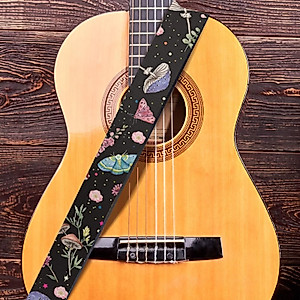 doginthehole Womens Kids Guitar Strap with Adjustable Shoulder Straps Cute Panda Cartoon Animal Design, Universal Fit for Bass Acoustic Electric Guitar, Reduce Neck Pressure