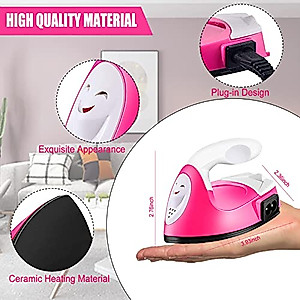 ACHENYUANYUAN Mini Heat Press Small Iron Portable Heat Press Machine Mini Craft Iron with Charging Base Accessories for DIY T-Shirts, Shoes, Bag and Hats Heat Transfer Vinyl Projects