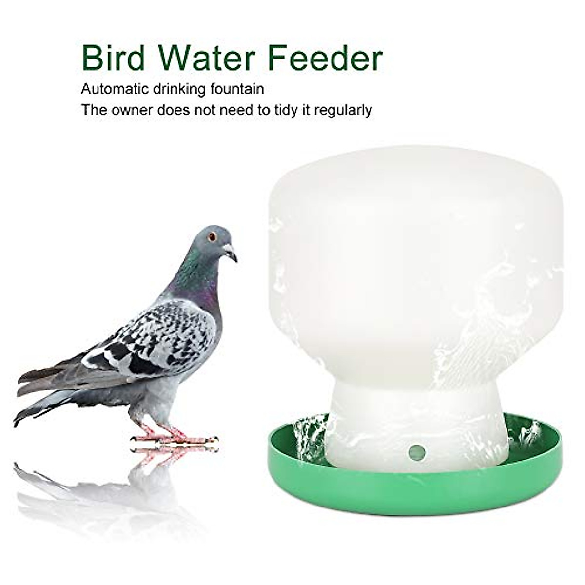 Bird Waterer Automatic Gravity Bird Water Dispenser Parrot Barrel Automatic Drinking Fountain for Pigeons Parrots Cage