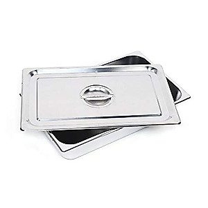 LOYALHEARTDY 4 Pack Hotel Pans 4" Deep Steam Table Pan Full Size with Lid 20" L x 12" W Stainless Steel Hotel Pan for Food Warmer Cooking Heat (4 Pack Table Pan)