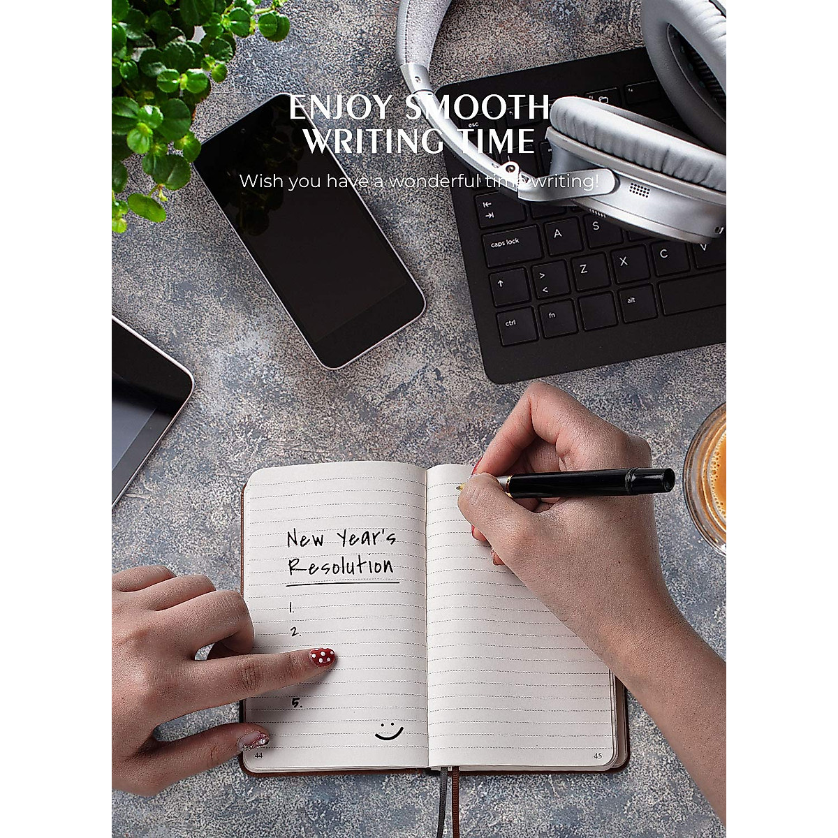 AISBUGUR Pocket Notebook Small Notebook 2-Pack, 3.5" x 5.5" Pocket Notebooks Hardcover with Thick Lined Paper, Inner Pockets, Cover Letter Embossing Design Mini Journal Notepad 1Black 1Brown Leather