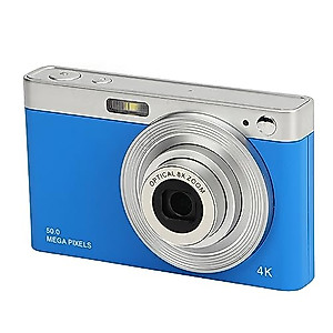 4K Digital Camera, 4K Lightweight Ultra HD Digital Camera, Portable Retro Camera Compact vlog Beauty Filter Camera, for Travel Vlogging (Blue)