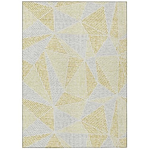 Addison Rugs Chantille ACN618 Gold 9' x 12' Indoor Outdoor Area Rug, Easy Clean, Machine Washable, Non Shedding, Bedroom, Living Room, Dining Room, Kitchen, Patio Rug