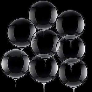 30 Pieces Bubble Transparent Balloons Bobo Balloons Crystal Bubble Clear Balloons for Birthday Party House Christmas Wedding Anniversary Indoor and Outdoor (10 Inches)