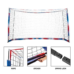 ChamGoal Portable Soccer Goal Net for Backyard,Sports Net Instant Portable Collapsible Soccer Net, All Ages & Skill Level&Anywhere,for Training & Scrimmages,1 Goal + 1 Carry Bag(12X6 FT)
