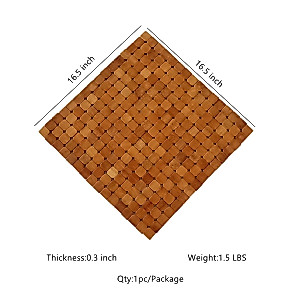 HJJKKH Bamboo Chair Seat Pad,Summer Office Chair Seat Cushion,Cooling Bamboo Car Seat Mat,Summer Breathable Car Seat Cover Cushion for Auto Supplies Office Chair and Home Sofa Pads