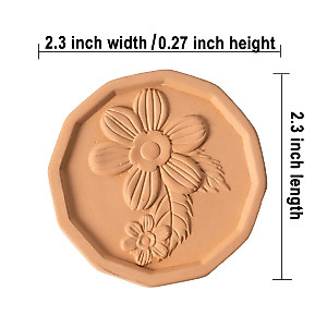 DNUZEWR 2 PCS Brown Sugar Saver Terracotta Brown Sugar Keeper Brown Sugar Softener Brown Sugar Container Disc for Food Storage Containers Reusable & Food Safe