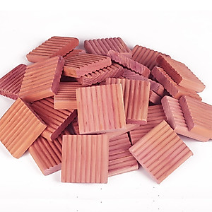 18 Pack, 2.75" Cedar Blocks for Clothes Storage, Aromatic Cedar Balls Rings Hangers Clothes Protector, Storage Accessories Closets & Drawers Freshener,Cedar for Chest