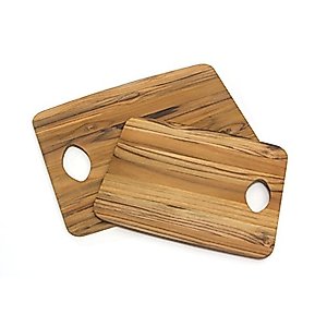 Lipper International Teak Wood Cutting Boards, Set of 2, Includes 1 Small and 1 Large