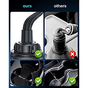 Wireless Car Charger, Cup Holder Wireless Charger, Tollefe 15W Qi Fast Charging Phone Holder, Auto Clamping Height Adjustable Non-Shaking Phone Mount for iPhone 14 13 12 Pro Max X XR, Samsung S22 S21