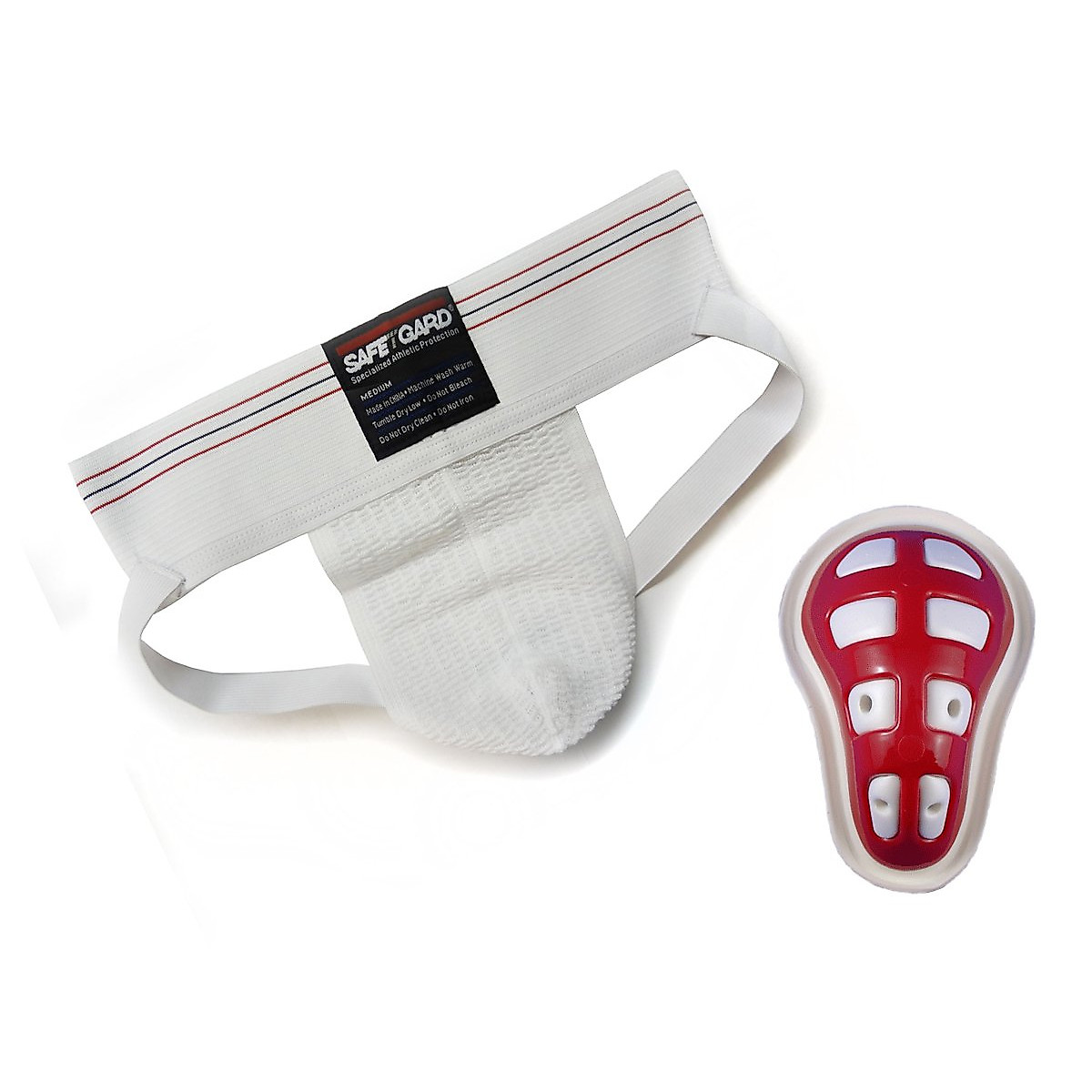 SafeTGard Youth Cage Cup with Youth Regular Supporter (White)