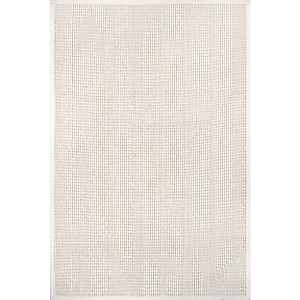 Rugs USA x Arvin Olano Patricia Jute and Wool Area Rug, 6x9, Ivory