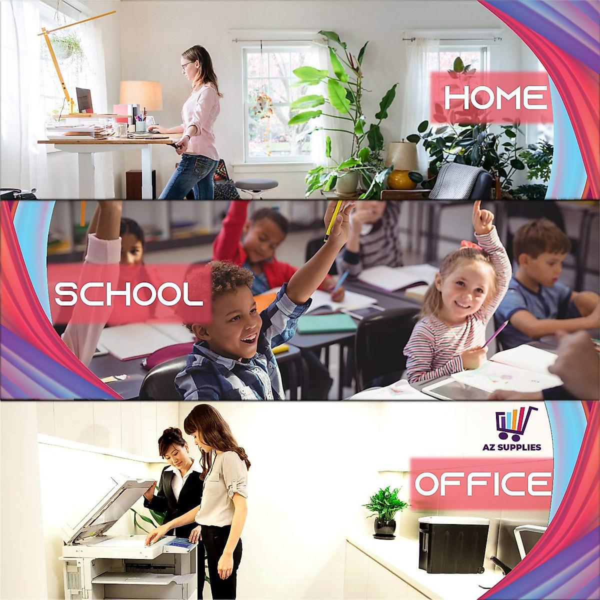 AZ SUPPLIES Compatible Toner Cartridge Replacement for Samsung CLT-505 CLT-K505L CLT-C505L CLT-M505L CLT-Y505L ProXpress C2620DW ProXpress C2670FW (Black Cyan Magenta Yellow - 4 Packs)