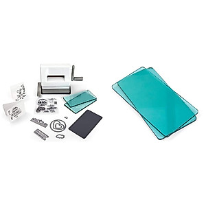 Sizzix Sidekick Starter Kit 661770 Portable Manual Die Cutting & 661769 Sidekick Cutting Pads, 1 Pair, Aqua, One Size