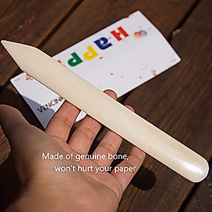 Bookbinding Kits, VENCINK Bookbinding Supplies Hand Book Binding Starter Tools Kit with Genuine Bone Folder Creaser, Paper Awl, Large-eye Needles, Waxed Thread, Binding Ribbon, Glue Brush, Steel Ruler