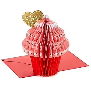 Hallmark Paper Wonder Pop Up Valentines Day Card (Honeycomb Cupcake)