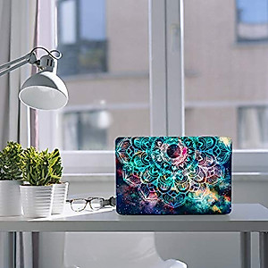 iCasso Compatible with MacBook Air 13 inch Case (Release 2010-2017 Older Version), Hard Shell Plastic Protective Case & Keyboard Cover Only for MacBook Air 13 Inch Model A1369/A1466 - Nebula Mandala