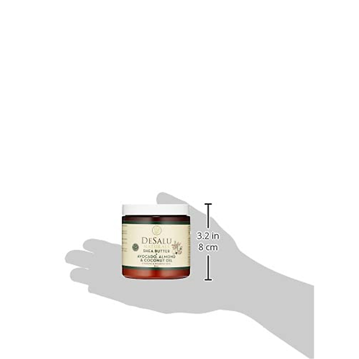 Desalu Naturals Pure Unrefined Shea Butter with Avocado Oil, Almond Oil & Coconut Oil - 100% Natural African Shea Butter for Skin - Safe for All Skin Types.
