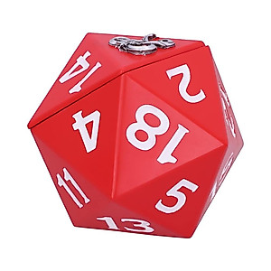 Nemesis Now Dungeons & Dragons D20 Dice Storage Box, 13.5cm, Resin, Red, Officially Licensed D&D Merchandise, D20 20 Sided Dice Box, Cast in The Finest Resin, Expertly Hand-Painted