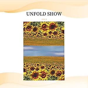 PAILON Sunflowers Floral Thank You Cards With Envelopes, Blank Greeting Note Cards With Envelopes Blank Inside, Funny Birthday Cards For Women Men, Thank You Card For Wedding Business,Graduation