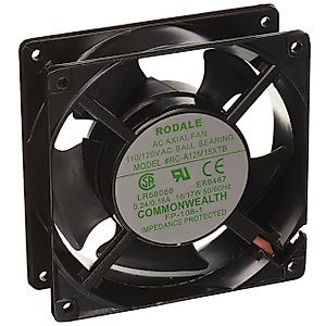 Commonwealth 2125931 Model FP-108-1 Tubeaxial Fan, 115 VAC, 120mm Length, 120mm Width, 38mm Height